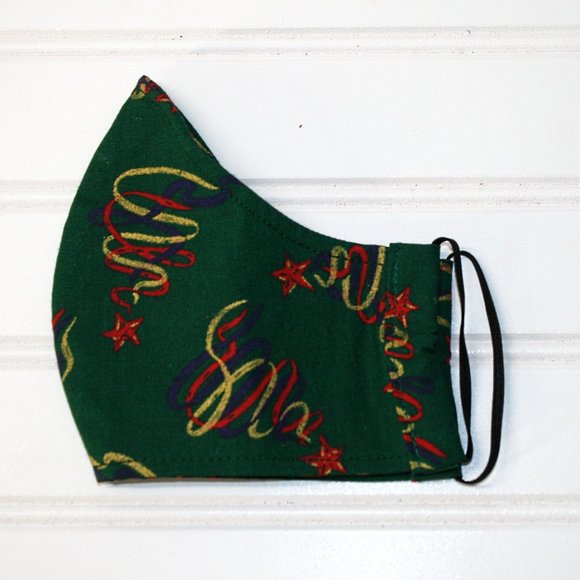 Hand Crafted | Accessories | Handmade Cloth Christmas Tree Face Mask ...